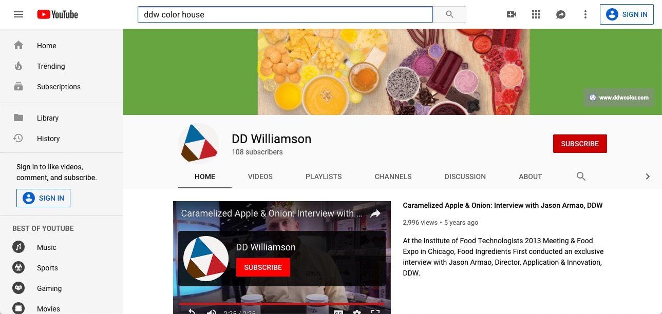 DDW Color House YouTube channel - Ingredient Distributor & Manufacturer ...